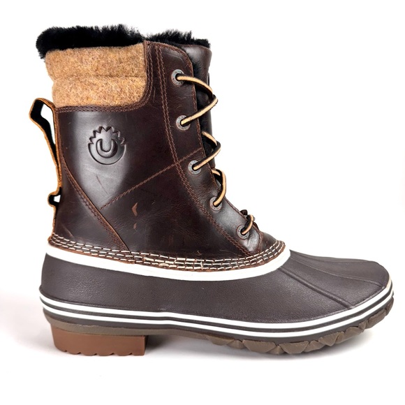 Ulu | Shoes | Ulu Waterproof Leather Shearling Winter Boots Mens 9 ...